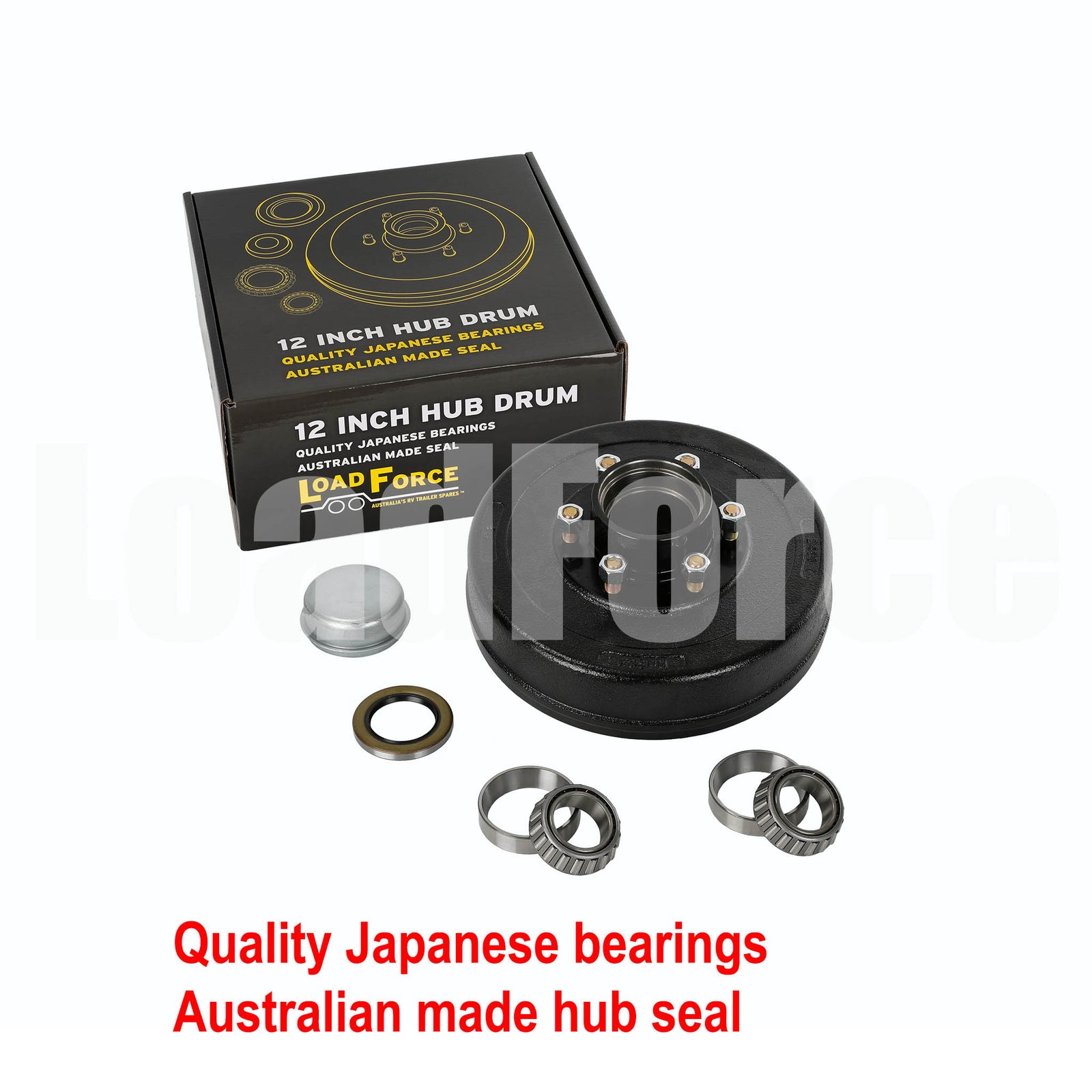 LoadForce Hub Drum 12x2 inch 6 Stud HDP Parallel 25590/20 Japan Bearing ...