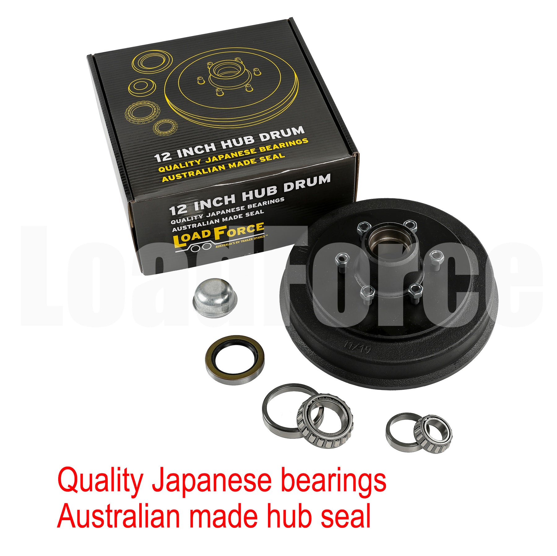 LoadForce Hub drum 12 x 2 inch 6 stud with TX Japanese bearing ...