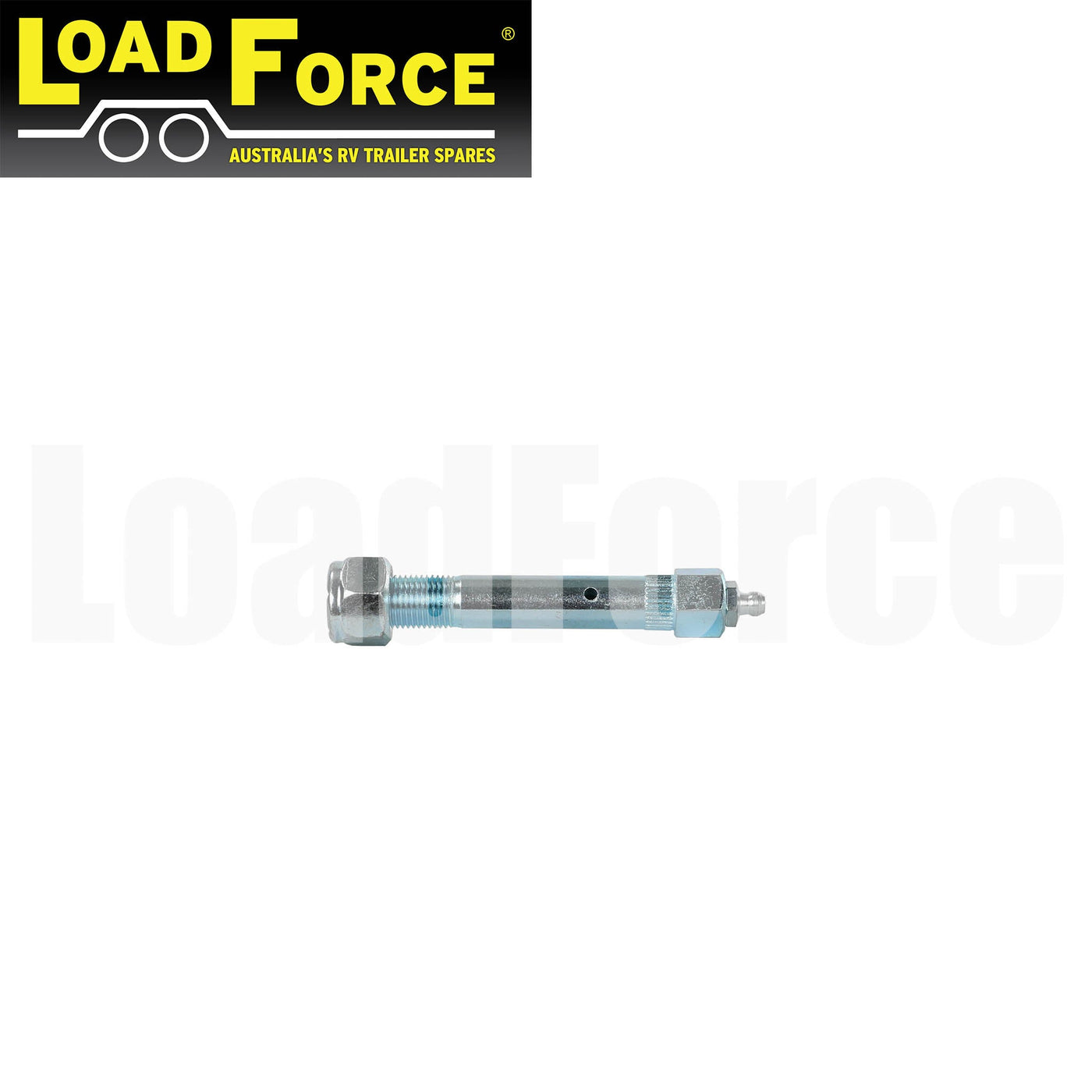 9/16 Greaseable trailer shackle pin and nut for 45mm wide spring ...