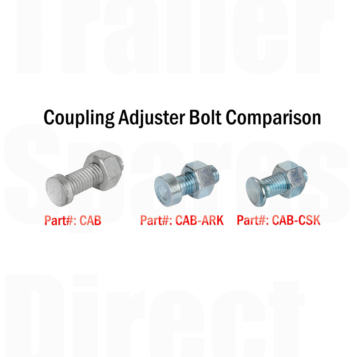 Coupling adjuster bolt and nut | Trailer Spares Direct