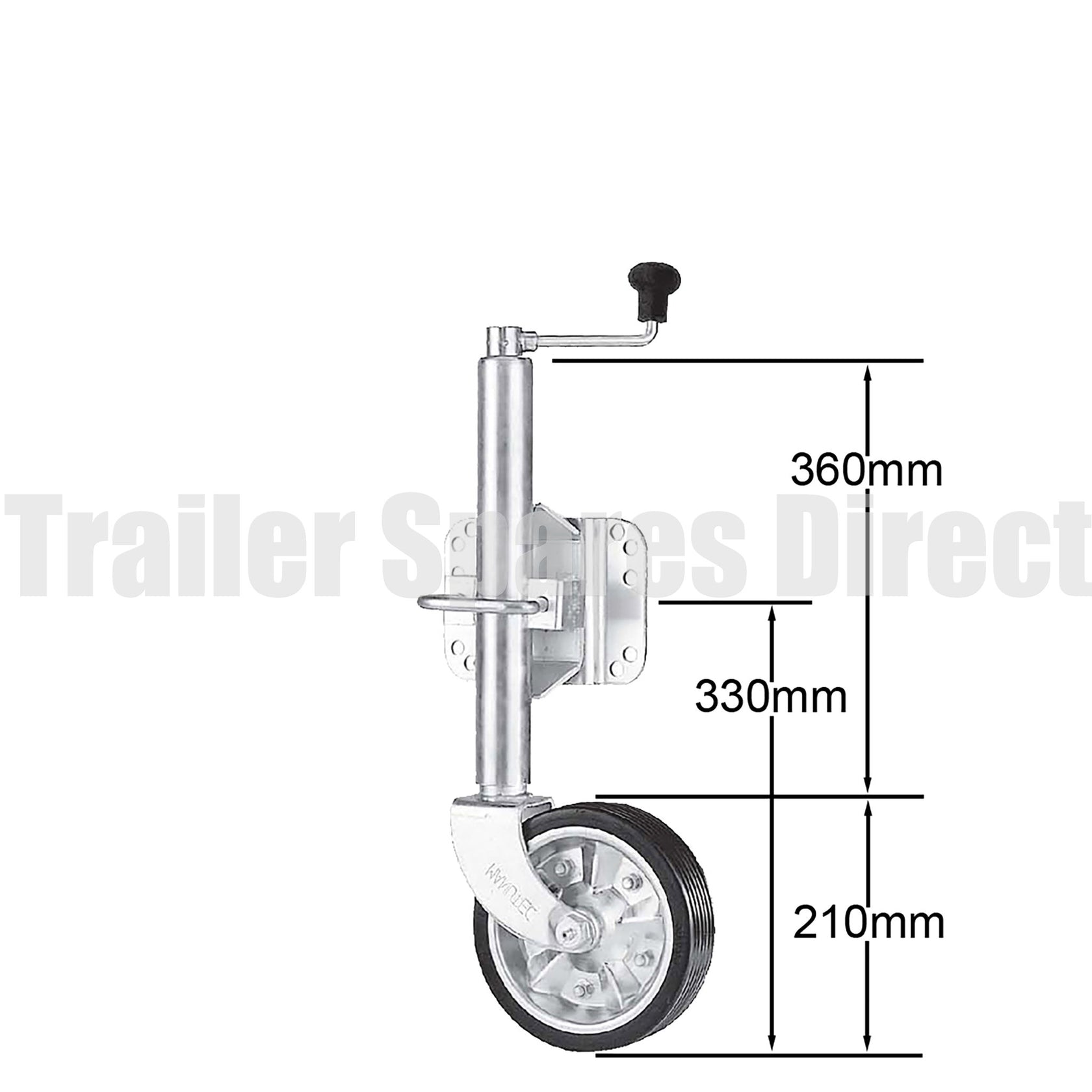 8 inch jockey wheel swivel bracket u-bolts | Trailer Spares Direct ...